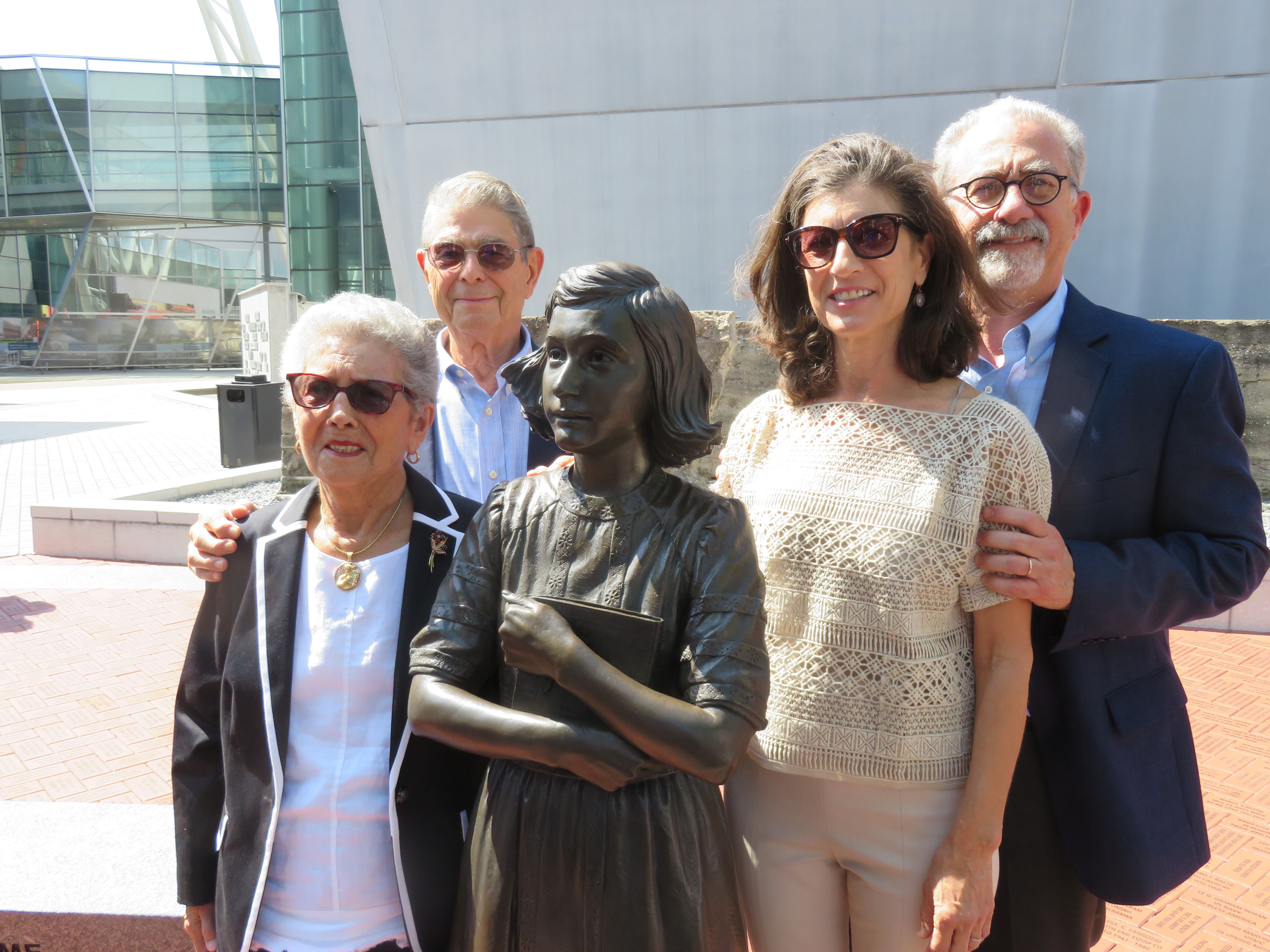 Anne Frank sculpture installed at Founders Plaza of WW2 Museum ...