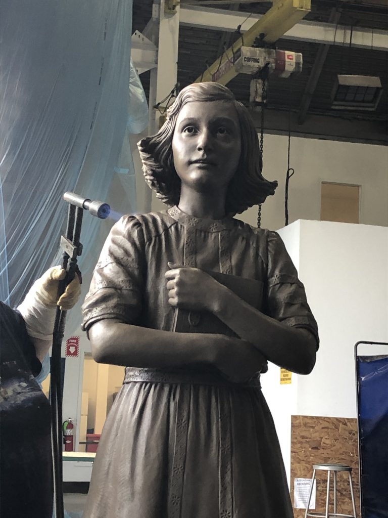 Sculpture of Anne Frank dedicated at WW2 Museum - Crescent City Jewish ...