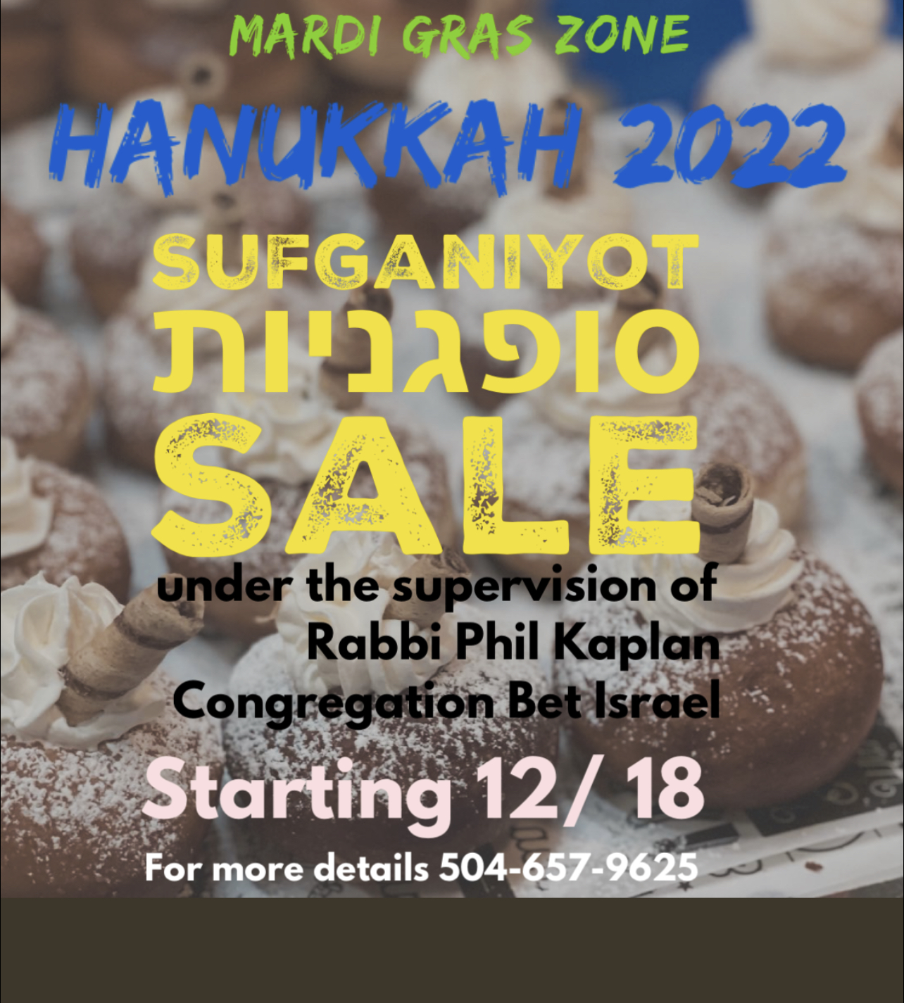 Sufganiyot - Mardi Gras Zone - Crescent City Jewish News Crescent City ...